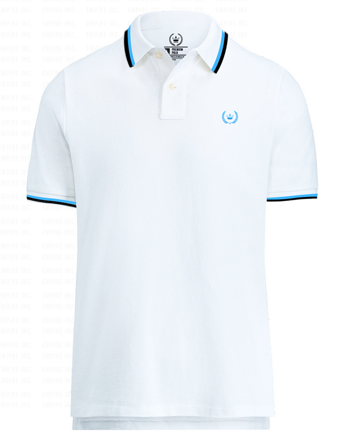 Bugatti White & Blue Polo – Empire Clothing Club